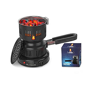 Multipurpose Electric Charcoal Starter - Electric Charcoal Burner Electric Stove - 650W Hot Plate Electric with Stainless Steel Coiled Burner
