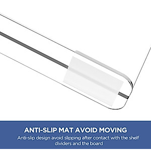 HBlife 4 PCS Adhesive Shelf Dividers for Closet Organization, Fit Wood Shelf Separators for Bedroom and Kitchen for Sweater, Shirts, Handbags