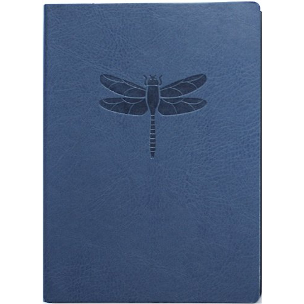 Blue Embossed Dragonfly Faux Leather Journal - Lined