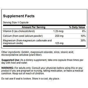 Swanson Coral Calcium Complex 180 Capsules (2 Pack)