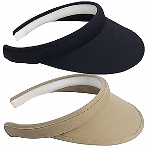 2 Pack Sun Visor Hats Women Men Clip On Backless Visors Hat Outdoor Sports Golf Beach Travel Tennis Caps Wide Brim Sun-hat