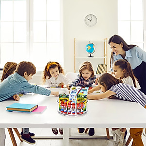 Clear Lazy Susan Organizer - 2 Pack Round Plastic Rotating Turntable Organizers - Refrigerator Lazy Susans Great For Spice Spinner, Condiments & Kitchen Pantry Fridge, Bathroom Cabinets