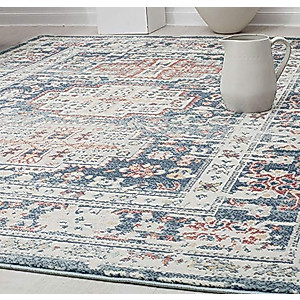 Rugs America Gallagher Collection GL55C Prussian Sundara Transitional Vintage Area Rug 8' x 10'