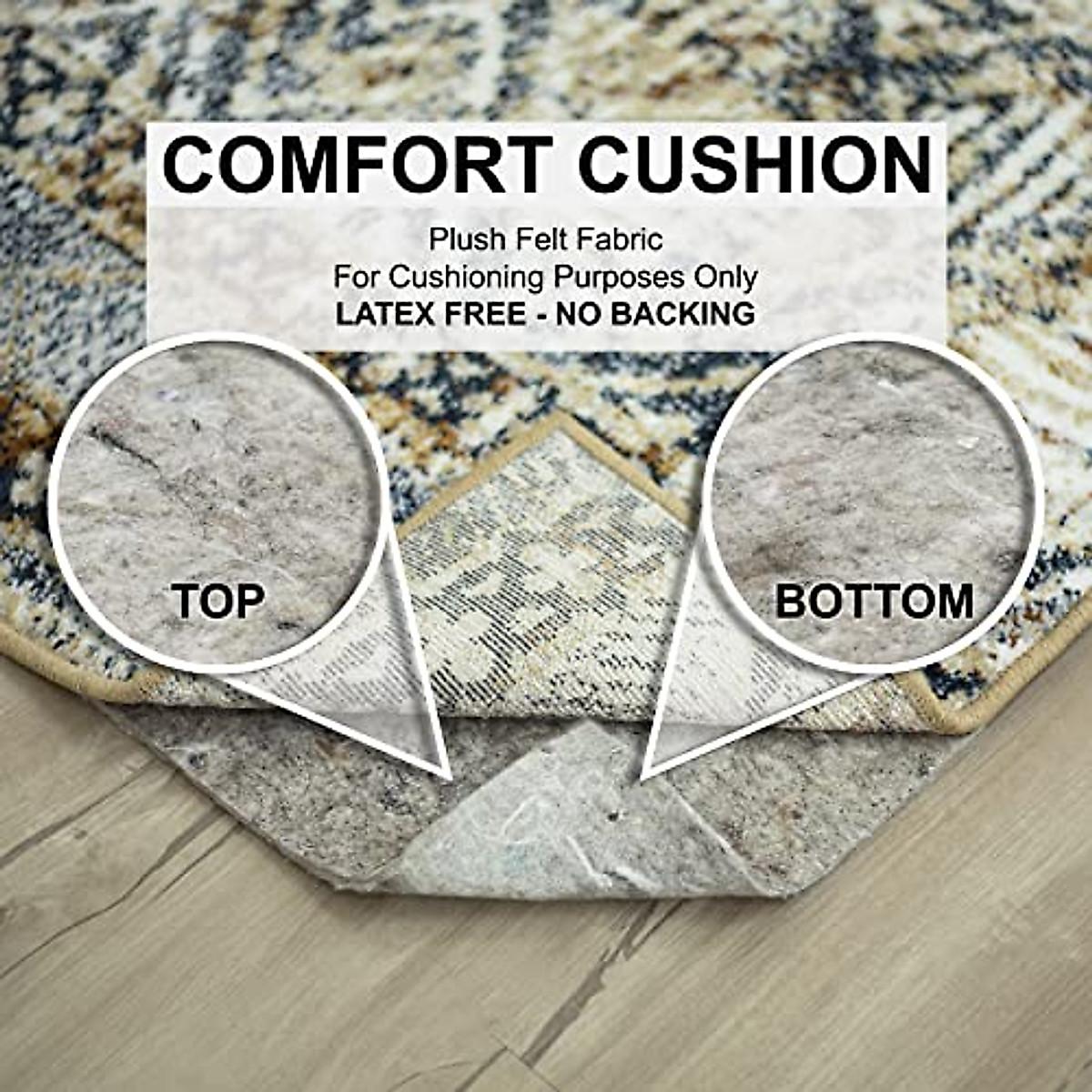 Mohawk Home 8' x 10' 1/4 Rug Pad 100% Felt Protective Cushion, Premium Comfort Underfoot – Safe for All Floors