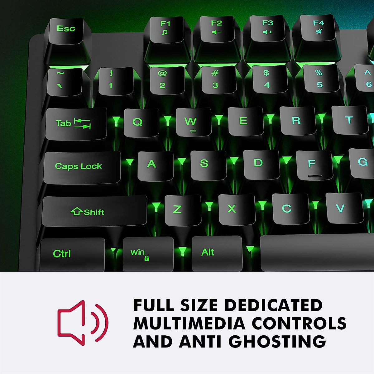 NPET S21 Wireless Gaming Keyboard and Mouse Combo, RGB Backlit Quiet Ergonomic Mechanical Feeling Keyboard, Gaming Mouse 3200DPI, for Desktop