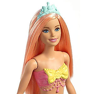Barbie Dreamtopia Mermaid Doll, approx. 12-inch, Rainbow Tail, Coral Hair, for 3 to 7 Year Olds​​​