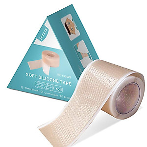 Dimora Silicone Medical Tape - Hypoallergenic First Aid Tapes with Easy Tear Design, Pain-Free Removal Surgical Tapes for Sensitive Skin, No Residue(1.6in x 59 in),1 Roll