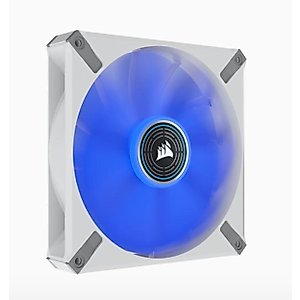 Corsair iCUE AF140 RGB Elite 140mm PWM Fan - Eight RGB LEDs - AirGuide Technology - Fluid Dynamic Bearing - Zero RPM Fan Mode - CORSAIR iCUE Software Compatible - White