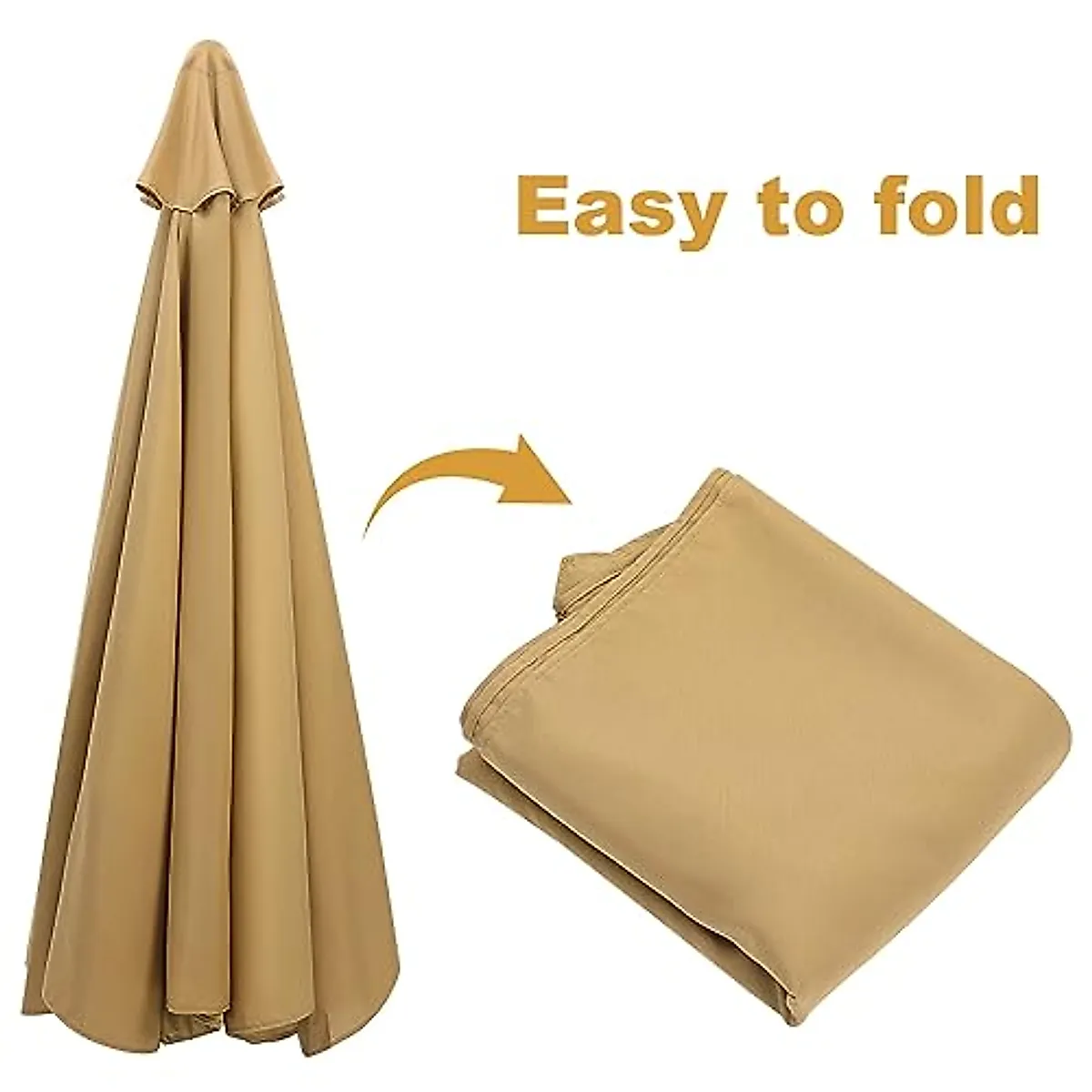 9ft Round Patio Umbrella Surface Sun Umbrella for Garden Yard Picnic Outdoor Replaceable Umbrella Surface