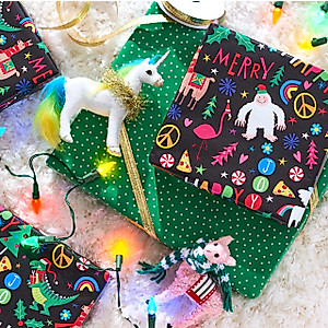 American Greetings Christmas Reversible Jumbo Wrapping Paper For Kids, Assorted Characters & Designs (1 Roll, 175 sq. ft)