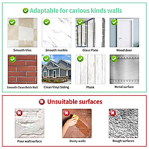 Antimbee 10-Pack Large Adhesive Hooks,Heavy Duty Adhesive Hooks 37 lb(Max),Sticky Wall Hooks fit Home,Bathroom,Kitchen,Office and Outdoor (Transparent Cyan)