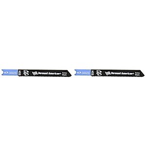 Vermont American 30025 U Shank 2-3/4-Inch 17TPI High Speed Steel Metal Cutting Jigsaw Blade, 2-Pack