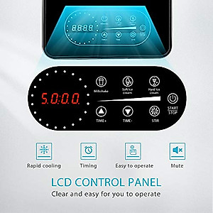 VIVOHOME 110V Electric 1.6 Quart Capacity Stainless Steel Automatic Ice Cream Maker Machine Coutertop with Compressor and LCD Display