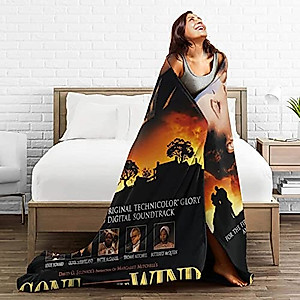 XUKE Gone with The Wind Multifunctional Blanket Ultra-Soft Micro Fleece Blanket, Super Soft, Warm, Cozy, Plush, Fuzzy,for Couch, Sofa, Living Room Or Bed Suite for All Season (80*60inch)
