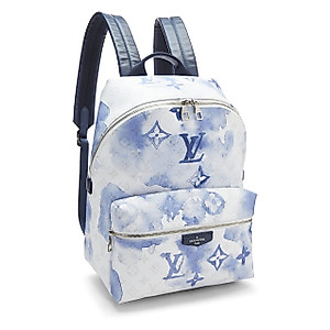 Louis Vuitton, Pre-Loved Blue Watercolor Monogram Canvas Discovery Backpack, Blue