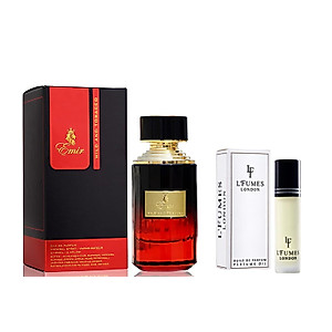 Paris Corner WILD AND TOBACCO EMIR Perfume EDP 3.4Fl Oz with 8ml L'Fumes Roll-On Layering Perfume Oil UNISEX - EDP and Oil Combo