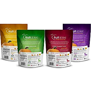 Fruitables Baked Dog Treats Variety 8 Pack - 2 Pumpkin & Apple - 2 Pumpkin & Banana - 2 Pumpkin & Blueberry - 2 Pumpkin & Cranberry - 7 oz Each