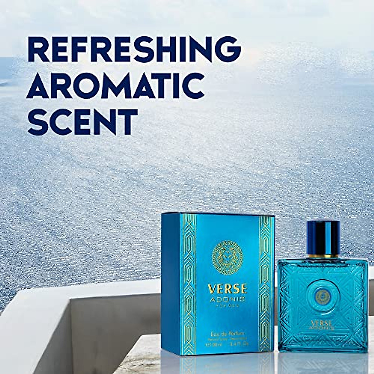 NovoGlow Verse Adonis for Men - 3.4 Fl. Oz. 100ml Men's Perfume Carrying Pouch - Refreshing Combination of Woody Floral & Fruity Scents - Masculine Scent Lasts All Day A Gift for Any Occasion