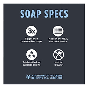 Duke Cannon Big Brick of Soap Midnight Swim - Refreshing Aquatic Scent with Green Top Notes, 10 oz. Men's Soap Bar (Pack of 3)