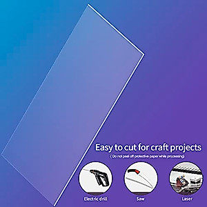 ANRISIN Clear Acrylic Sheets 12” x 24” x 1/8", 2 Pack 3mm Cast Plexiglass for DIY Display Projects, Cut to Size