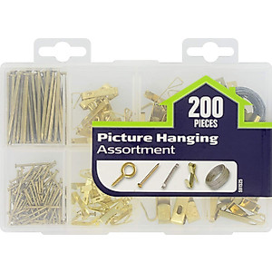 Hillman 591525 Medium Picture Hanger Assortment Kit, 200-Pack