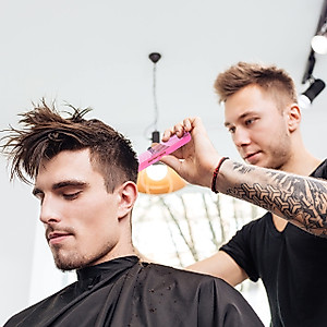 Allegro Combs 420 Hair combs Barber Comb Set Hair Cutting Pocket Styling For Hair Stylist 12 Count (Fresh Pink)