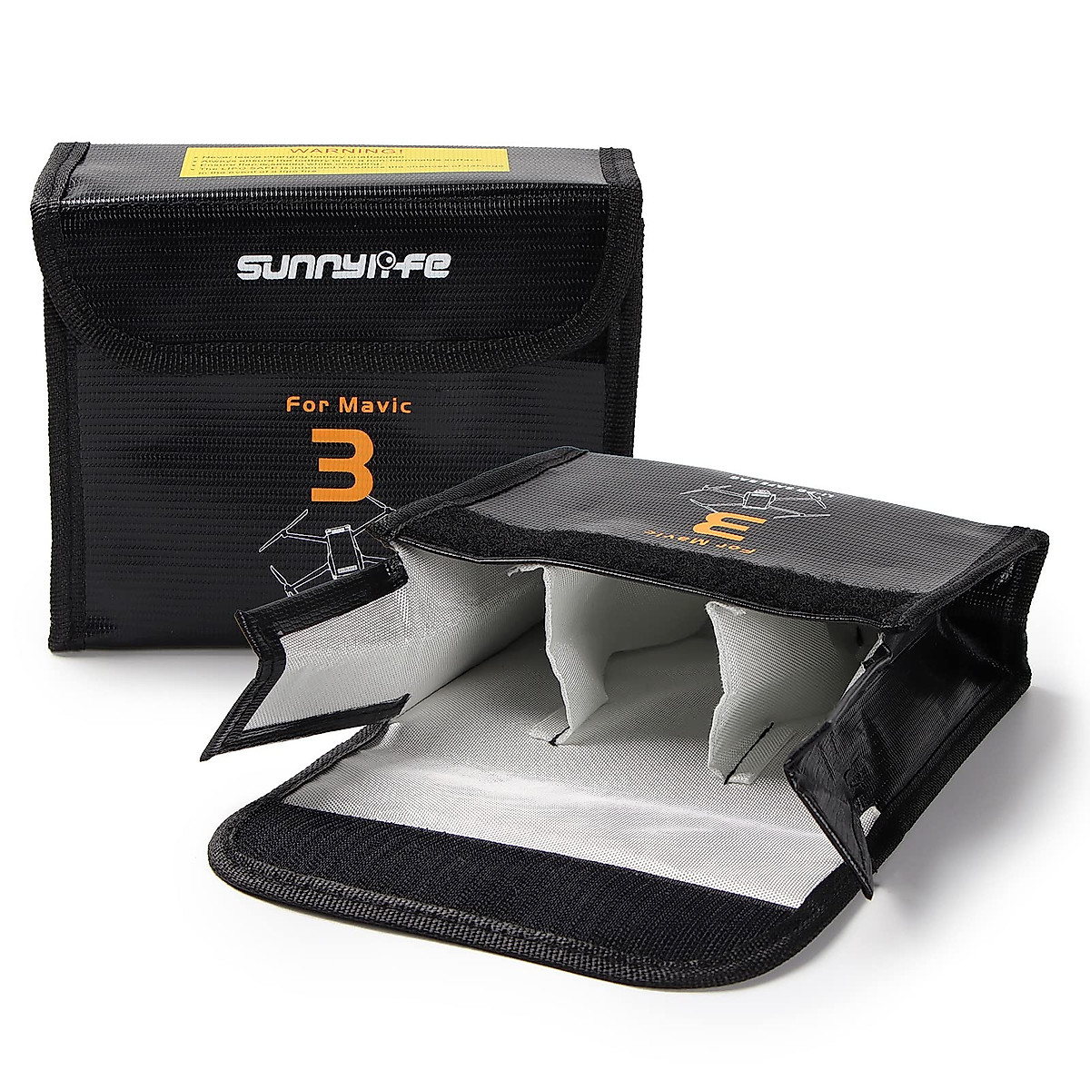 BEHORSE Mavic 3 Battery Safe Bag Fireproof Explosion-Proof Lipo Batteries Protector Storage for DJI Mavic 3/Mavic 3 Pro/Mavic 3 Classic Battery Accessories(for 3 Batteries)