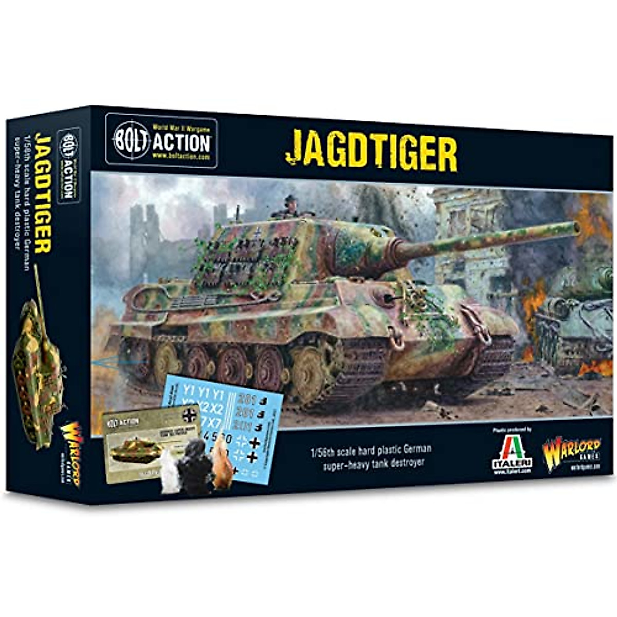 Bolt Action Jagtiger Tank 1:56 WWII Militarty Table Top Wargaming Plastic Model Kit 402012039