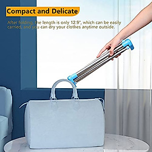 GIPOBUY Portable Clothes Rack Travel Garment Rack, Foldable Collapsible Clothing Rack, Mini Folding Portable for Dance, Painting, Travel, Drying, Camping,New Tech Easy Lock and Release(Non-Heavy Duty)