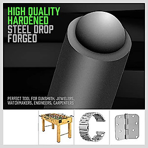 SWANLAKE 9-Pieces Roll Pin Punch Set, Removing Repair Tool with Holder for Automotive, Watch Repair,Jewelry and Craft