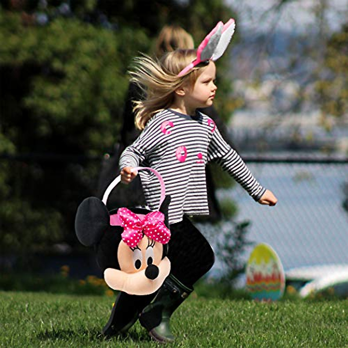 Disney Minnie Mouse Jumbo Plush Easter Basket, Multi