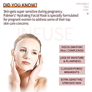 Palmer's Pregnancy Hydrating Facial Sheet Masks, 0.95 fl. oz. (Pack of 5)