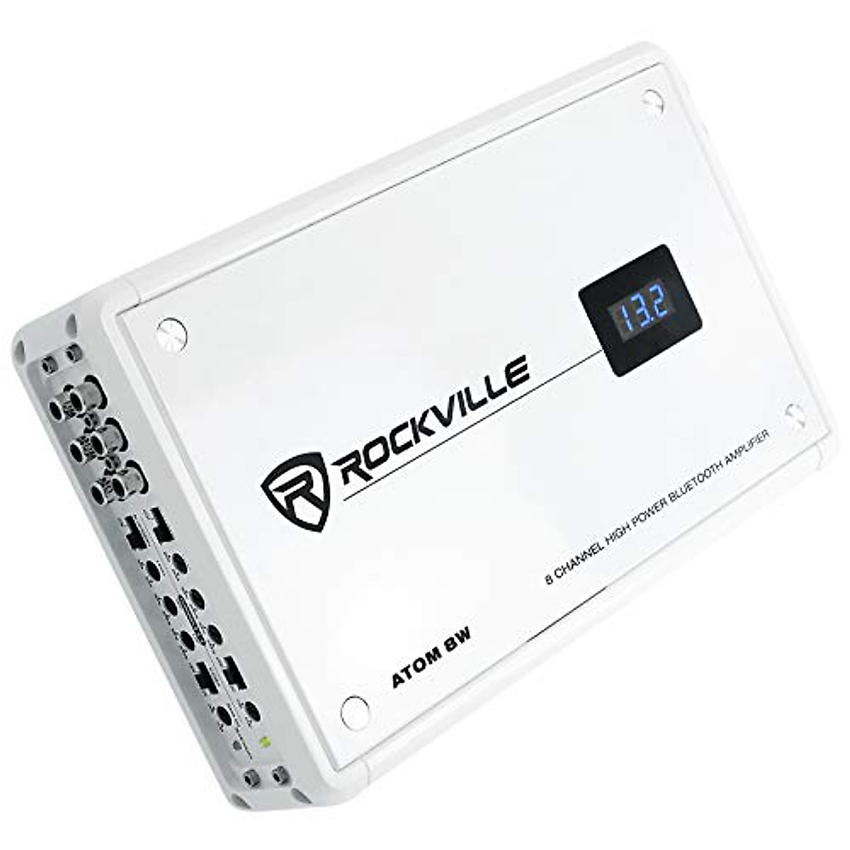 Rockville Atom 8W 8 Channel 3500 Watt Marine/Boat Amplifier Amp w/Bluetooth