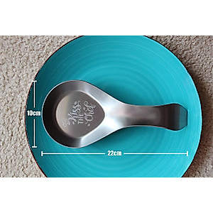 Spoon Rest Kitchen Utensil Holder – Tools For Stove Top And Pot, Stainless Steel With Two Unique Designs Perfect As Gift For Moms And For People That Love Cooking Gadgets