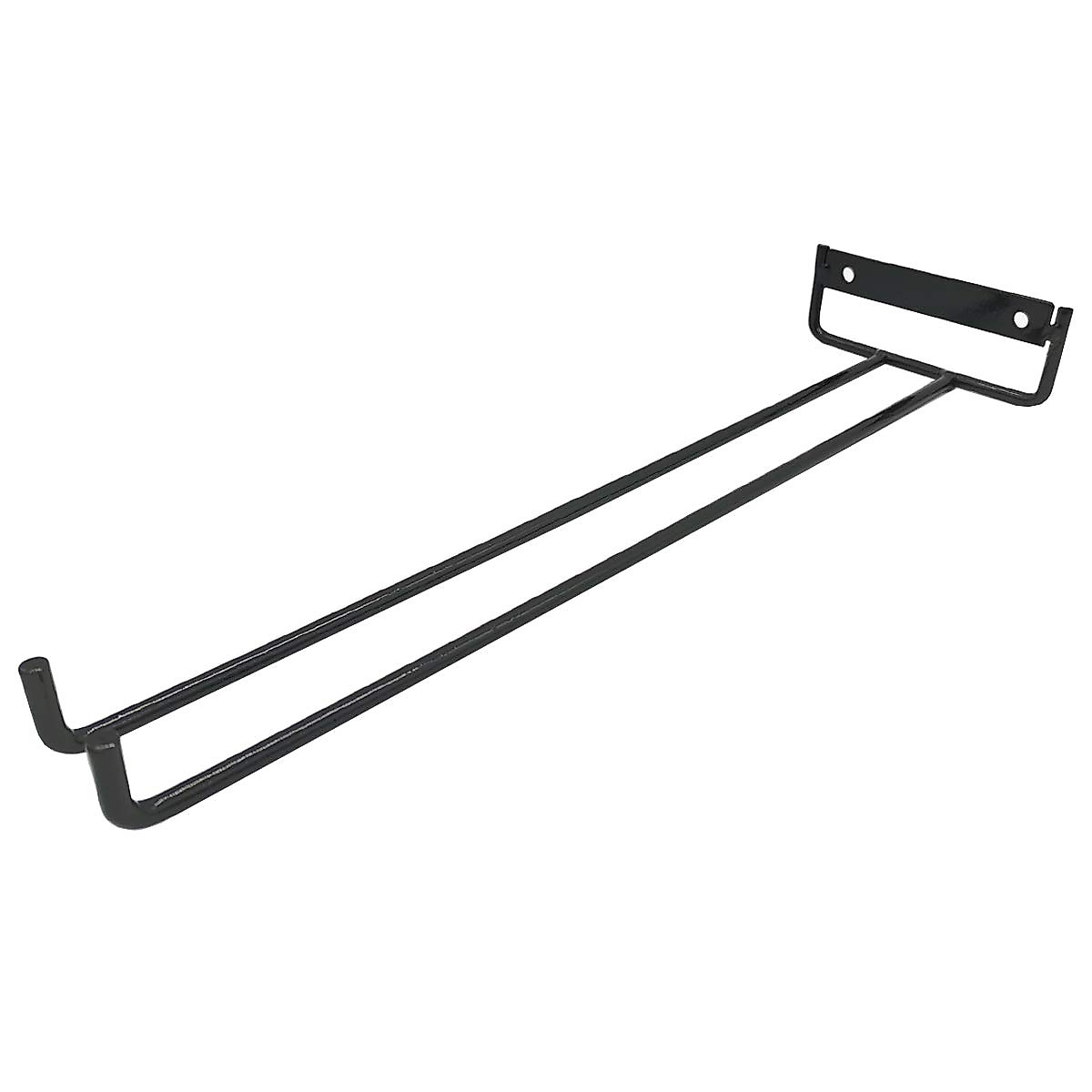 TIHOOD 4PCS 11.8 Inch Stemware Wine Glass Hanging Rack with Screws, Wall Mount Wine Glass Holder Hanger Storage, Metal Organizer for Bar Kitchen, Under Cabinet