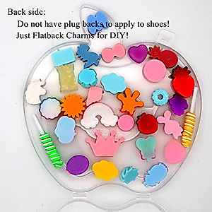 WINTING Not for croc,100pcs Slime Charms,Plastic Flatback Charms and Containers Mixed Candy Cake Sweets Resin Cabochons for DIY Crafts, Scrapbooking, Jewelry Making(mix)