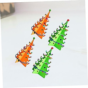 Garneck 4pcs Mini Christmas Pine Tree Mini Desk Felt Christmas Craft Xmas Craft Supplies DIY Christmas Ornament DIY Material Set Christmas Tree Self Made Decorate Desk Christmas Tree