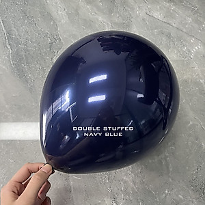 Monlot Blue Balloon Garland Arch kit 140 Pcs Navy Blue Balloon Arch White Baby Blue Gold Metallic Double Stuffed Balloons for Birthday Baby Shower Father’s Day Decorations