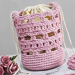 200g Blue Gray Crochet Yarn Basket Crochet Bag Fabric Yarn Cotton Cloth T-Shirt Yarn Ribbon Yarn