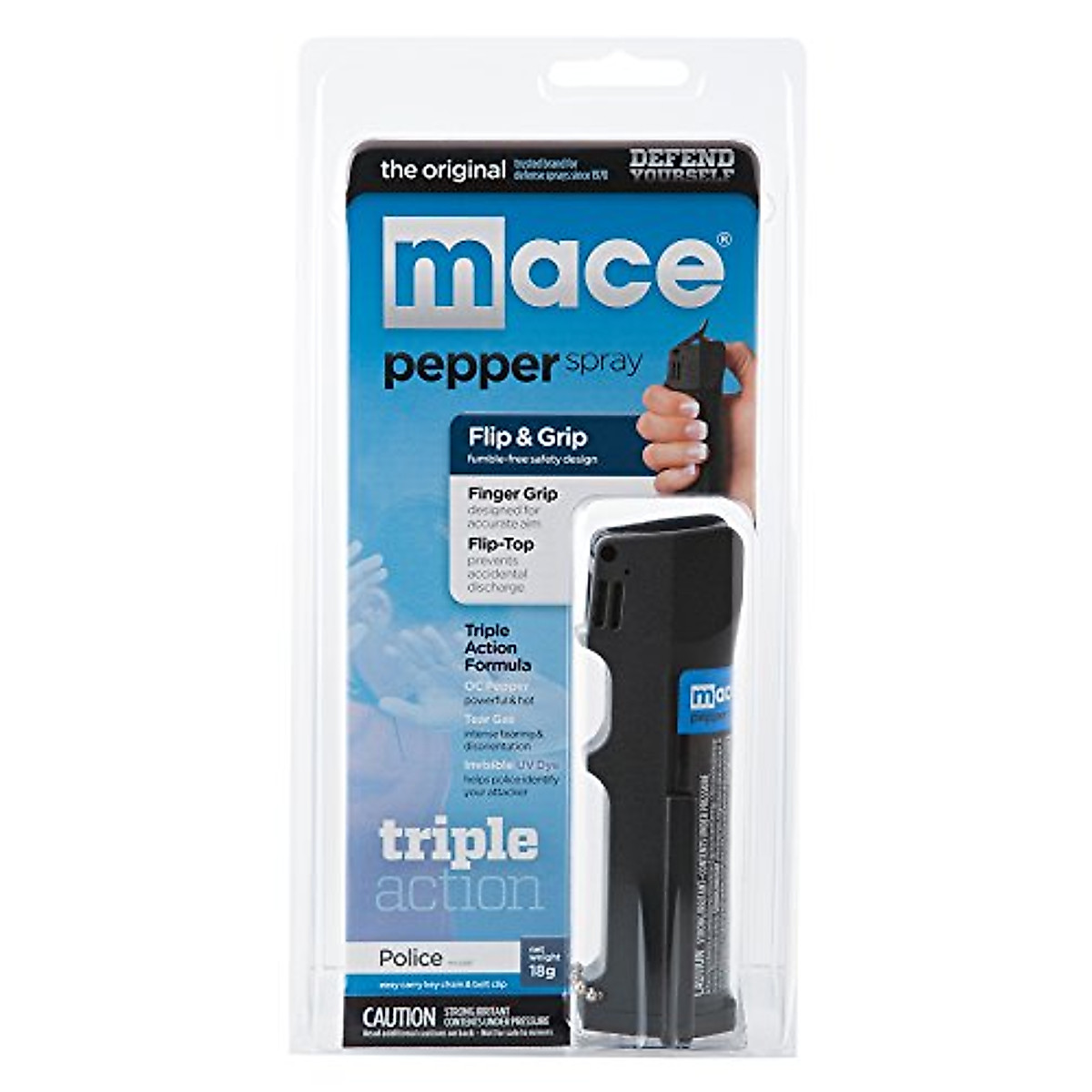 Maximum Protection Bundle: Mace Brand 10% Police Model Triple Action Pepper Sprays - Lot of 2 Pieces as Shown
