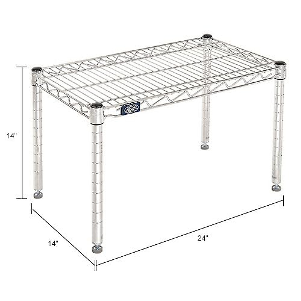 Nexel Chrome Wire Dunnage Rack, 24"W x 14"D x 14"H