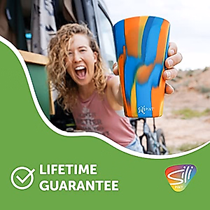 Silipint Silicone Travel-Cup Lids Kids’ Cups and Wine Cups, Unbreakable, Non-Plastic, Reusable Silicone Drinking-Cup Covers, Set of 4