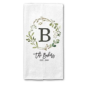 Custom Waffle Weave Dish Towel | Personalized Kitchen Towel | Housewarming Gift | Wedding Gift | Personalized Dish Towel | Housewarming Gift