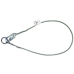 Honeywell ANSI Z359-2007 Compliant 2' Cable Anchorage Connector w/Vinyl-Coated Wire Rope, snap Hook & 3'' O-Ring 8186V-Z7/2FTV