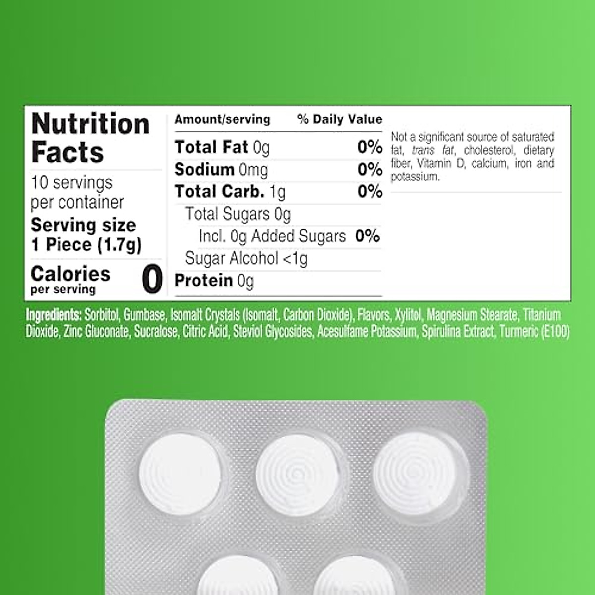 TheraBreath Fresh Breath Chewing Gum with ZINC, Citrus Mint Flavor, 10 Count (Pack of 6)