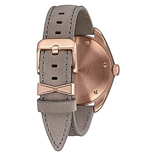 NIXON Thalia Leather A1343 - Gray Sunray/Rose Gold/Gray - 50M Water Resistant Analog Classic Watch (38 mm Watch Face, 18 mm Custom Tapered Leather Band with Stainless Steel Keeper)