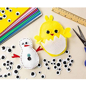 25mm Black Wiggle Googly Eyes with Self-Adhesive（100 pcs）