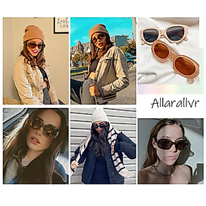 Allarallvr Retro Oval Polarized Sunglasses for Women and Men Vintage Designer Style Gafas De Sol Para Mujer AR82023 Black+Tortoise