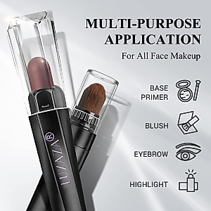 LUXAZA Cream Single Eyeshadow Stick with Blending Brush, Hypoallergenic Eye Shadow Stick Makeup, Pro Waterproof & Long Lasting Eye Brightener Stick, Eyeshadow Pencil Crayon Matte #88