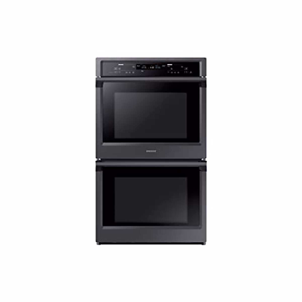SAMSUNG 30" Smart Double Wall Oven w/Steam Cook, Wi-Fi, Large Oven Capacity, NV51K6650DG/AA, Fingerprint Resistant Stainless Steel, Black